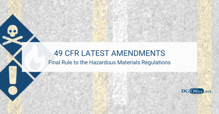 49 CFR amendments - DGM-SDG