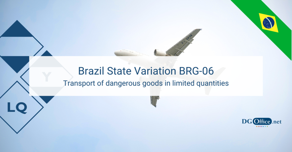 Limited quantities and Brazil's new state variation BRG-06 - DGM-SDG